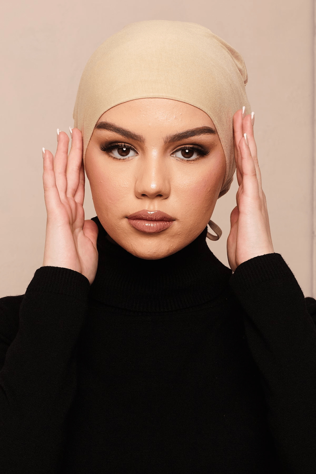 The Nude Bamboo Jersey Hijab Cap - Azrah Collection